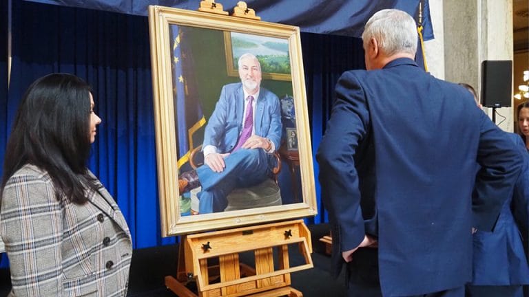 Holcomb’s portrait tells his story from inside—and outside—his office ...