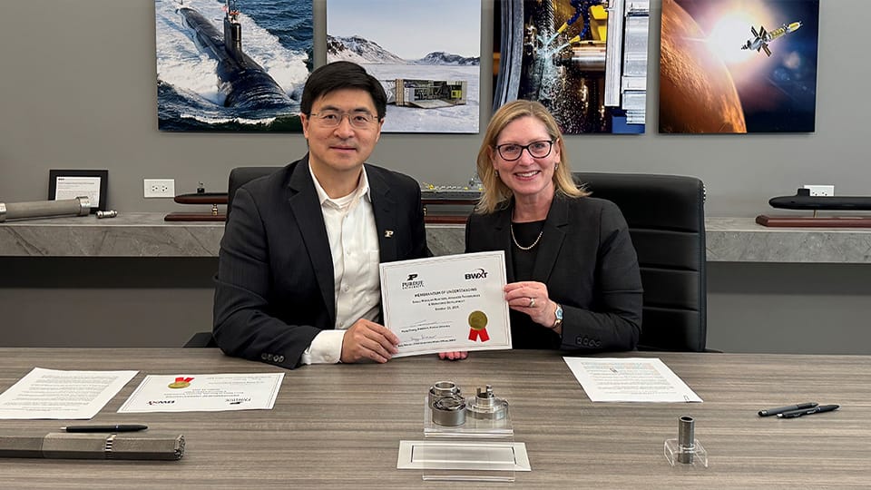 Purdue, BWX Technologies sign MOU for nuclear research collaboration ...