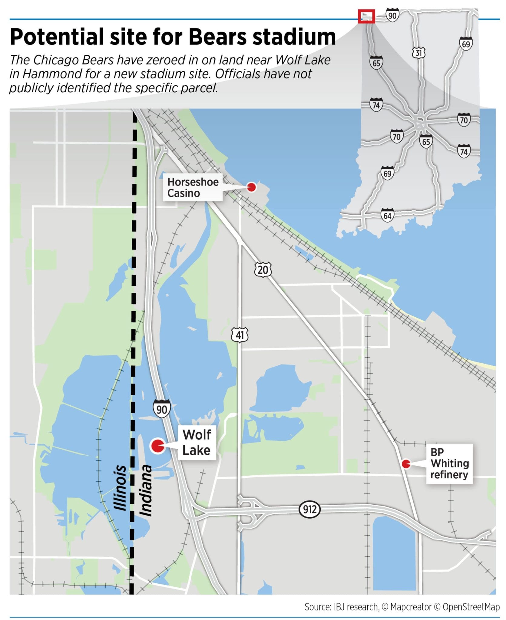 Indiana House paves way for potential Chicago Bears stadium in Hammond ...